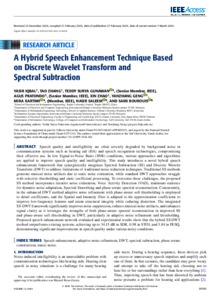 A hybrid speech enhancement technique based on discrete wavelet transform and spectral ...